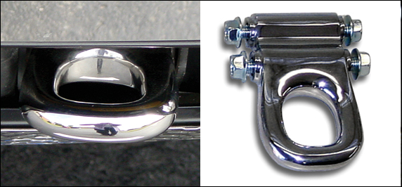 Real Wheels H2 SUT Stainless Steel Front Tow Hooks per pair Hummer Parts Club